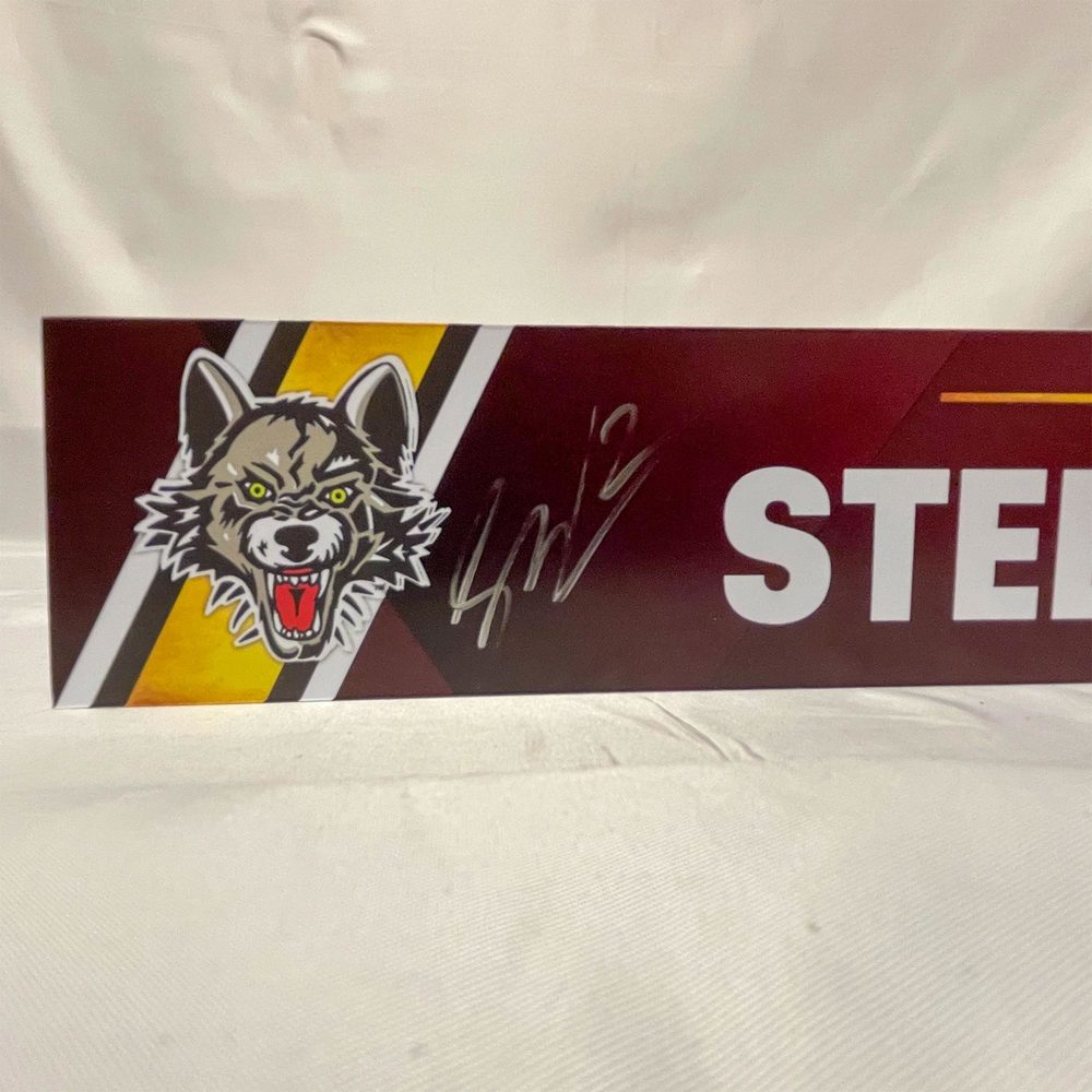 AHL Authentic - 2020-21 Chicago Wolves Locker Room Nameplate Signed by ...