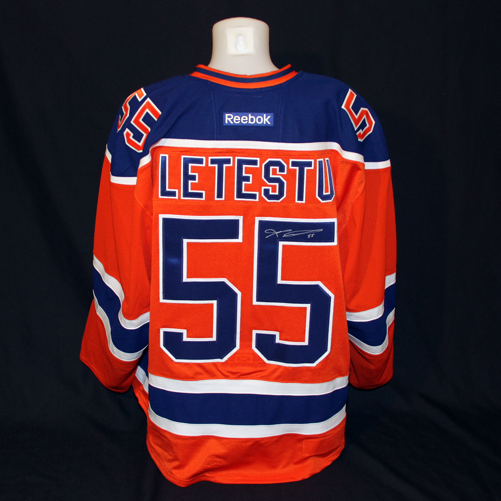 Mark Letestu #55 - Autographed 2016-17 Edmonton Oilers vs Washington ...