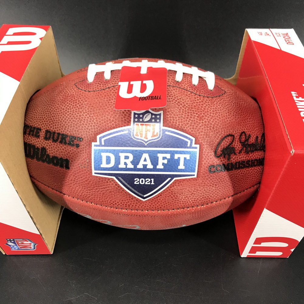 NFL - Patriots Mac Jones Signed Authentic Football with 2021 Draft Logo ...