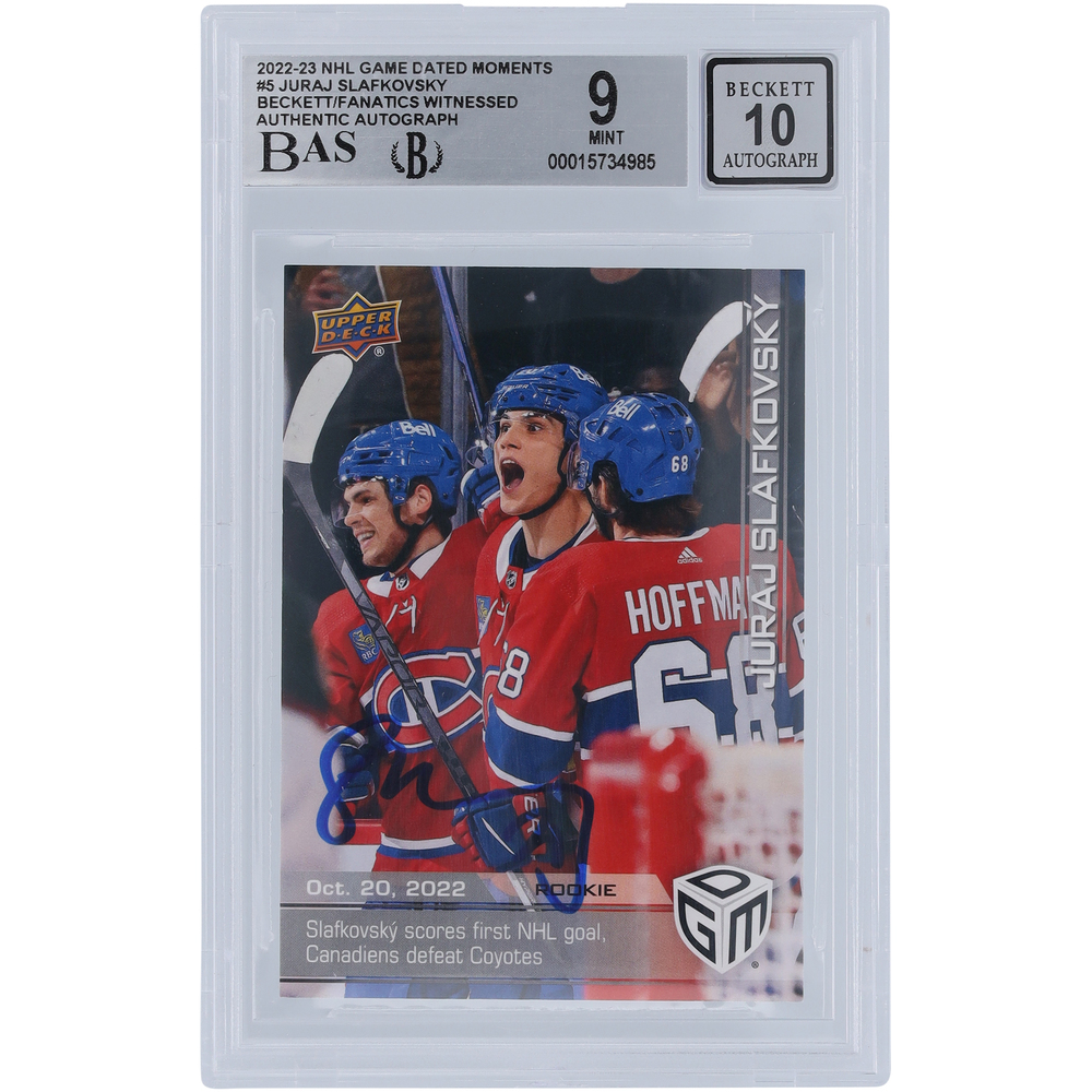 Juraj Slafkovsky Montreal Canadiens Autographed 2022-23 Upper Deck Game ...