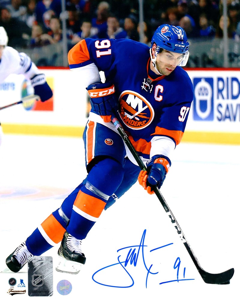 John Tavares Signed 8x10 Unframed - Islanders Blue, Action - NHL Auctions
