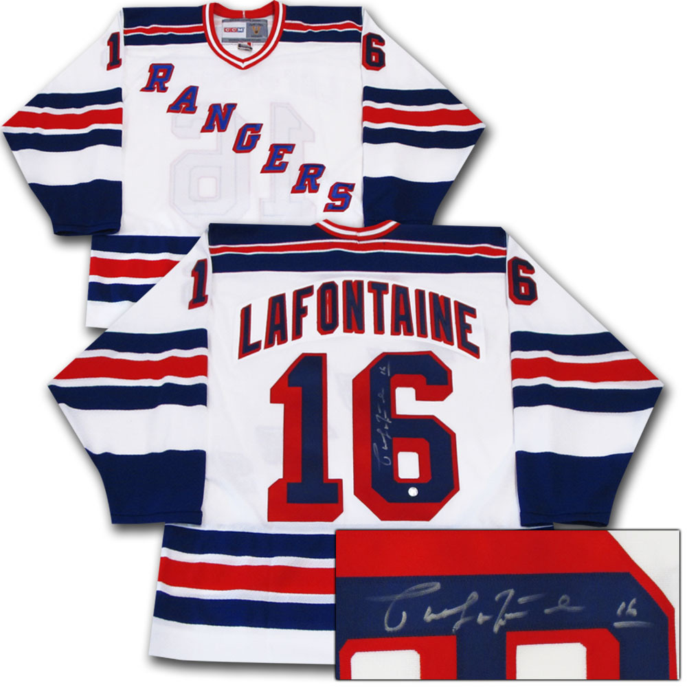 Pat Lafontaine Autographed New York Rangers Jersey - NHL Auctions