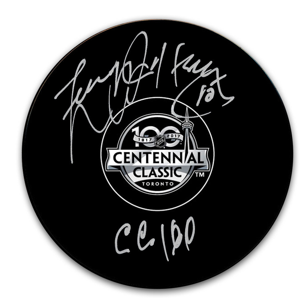 Larry Jeffrey 2017 Centennial Classic Autographed Puck Toronto Maple ...