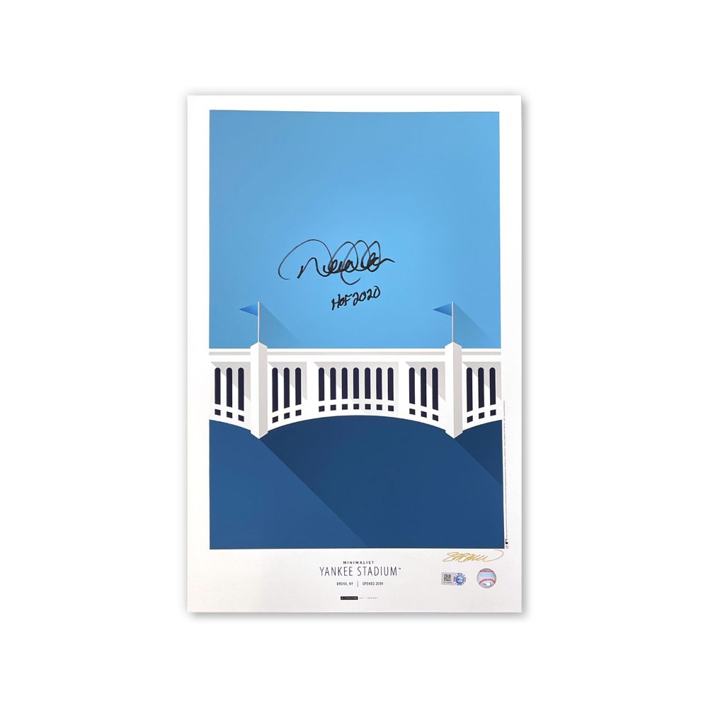 Derek Jeter HOF 2020 Autographed Minimalist Yankee Stadium Art Print ...
