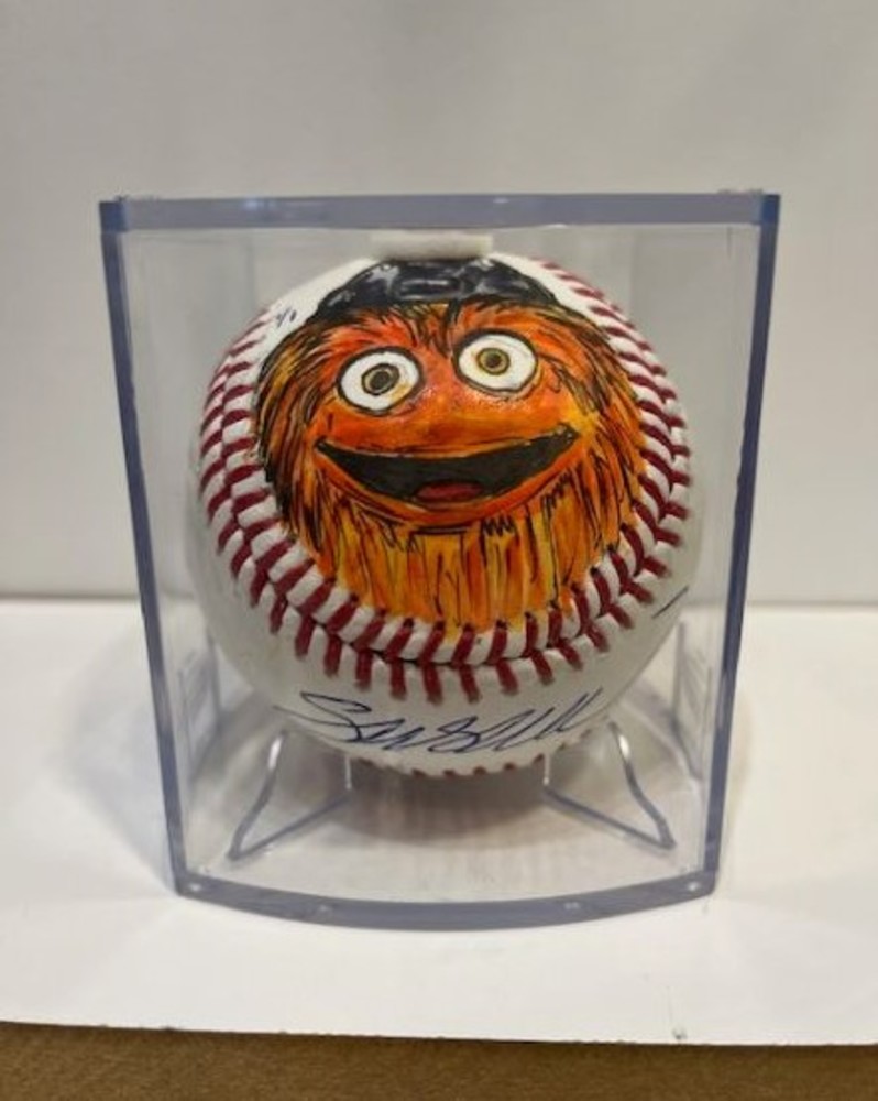 Philadelphia Flyers Gritty Original Hand Painted Baseball by S. Preston ...