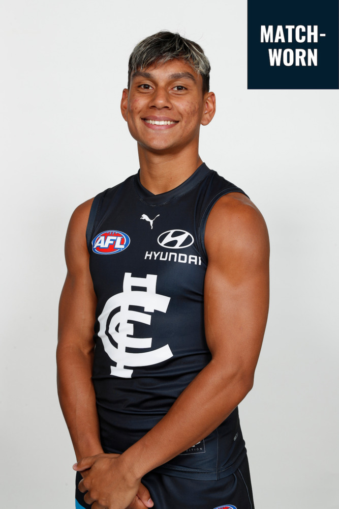 2024 Carlton Round 22 Heritage Playing Kit- Jesse Motlop | The Carlton ...