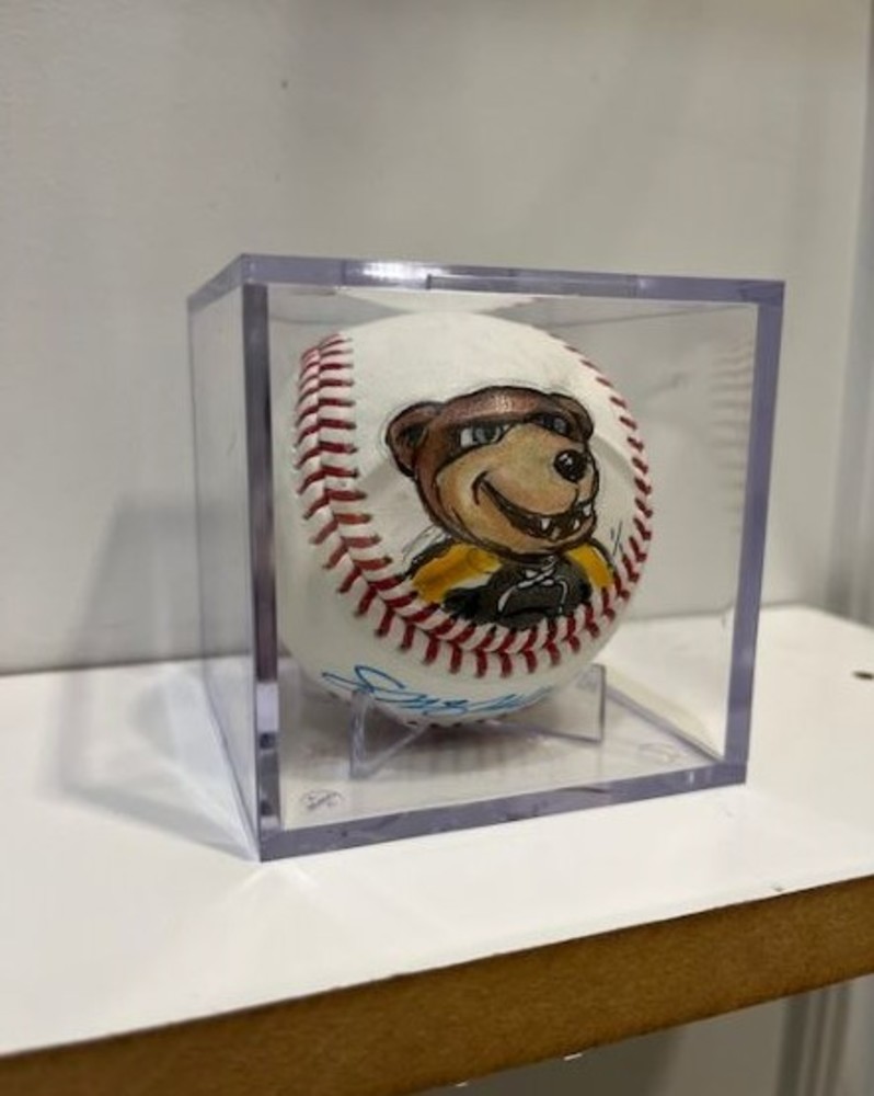 Blades the Bruin Original Hand Painted Baseball by S. Preston - NHL ...