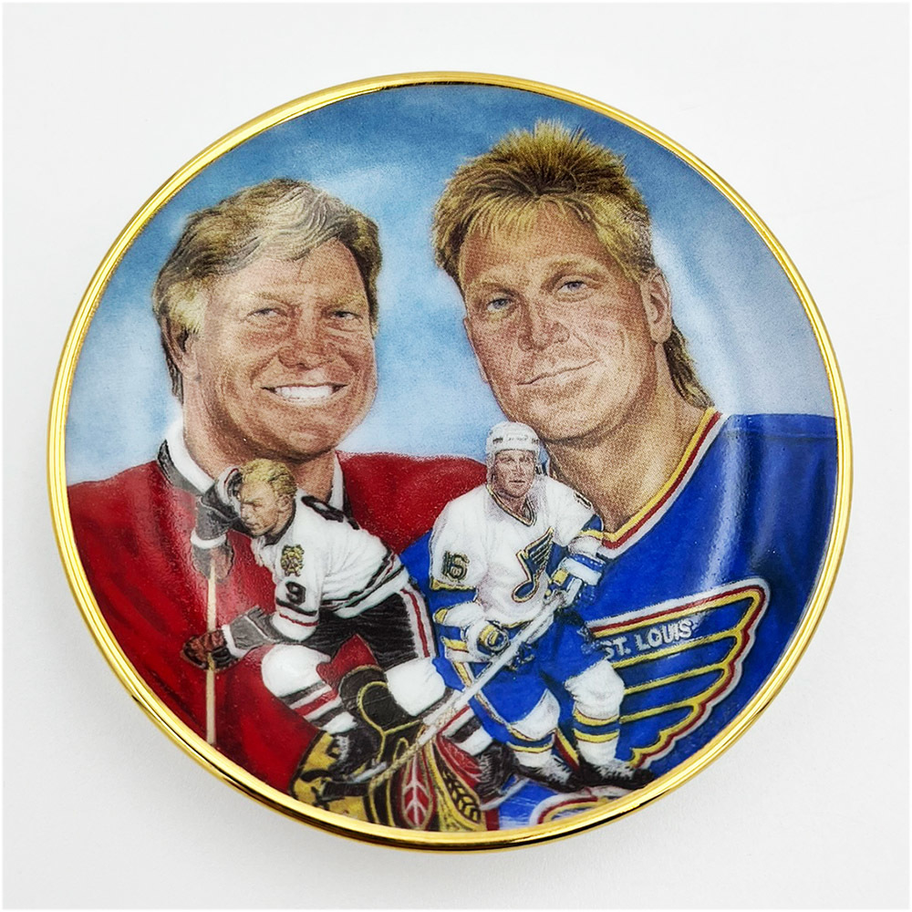 Bobby Hull & Brett Hull Gartlan 24-Karat Gold-Banded Mini-Plate - NHL ...