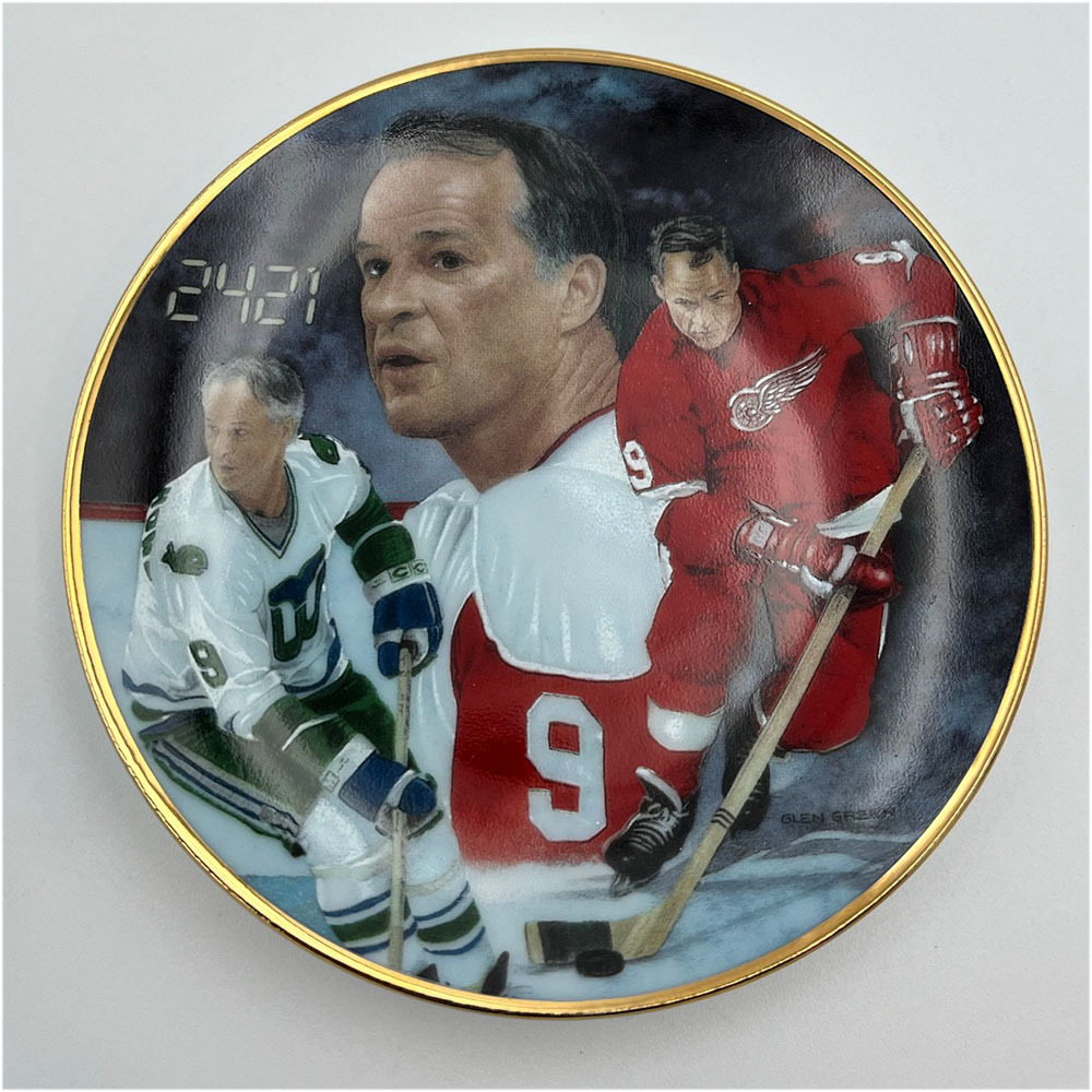 Gordie Howe Gartlan Limited-Edition 24-Karat Gold-Banded Plate - NHL ...