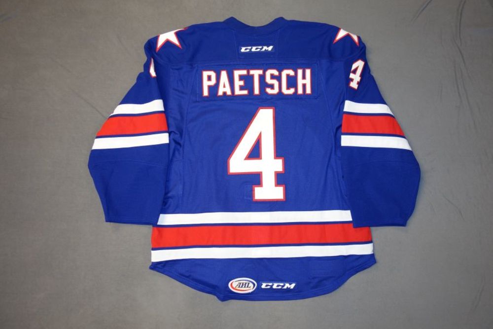 Nathan Paetsch Game-Worn Rochester Americans Blue Jersey - NHL Auctions