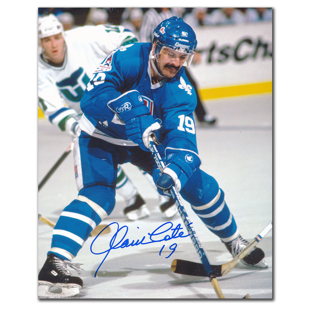 Alain Cote Quebec Nordiques vs HARTFORD Autographed 8x10 - NHL Auctions