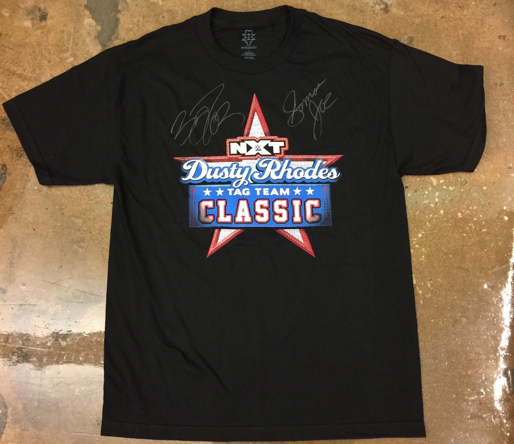 Finn Bálor & Samoa Joe SIGNED Dusty Rhodes Tag Team Class T-Shirt | WWE ...