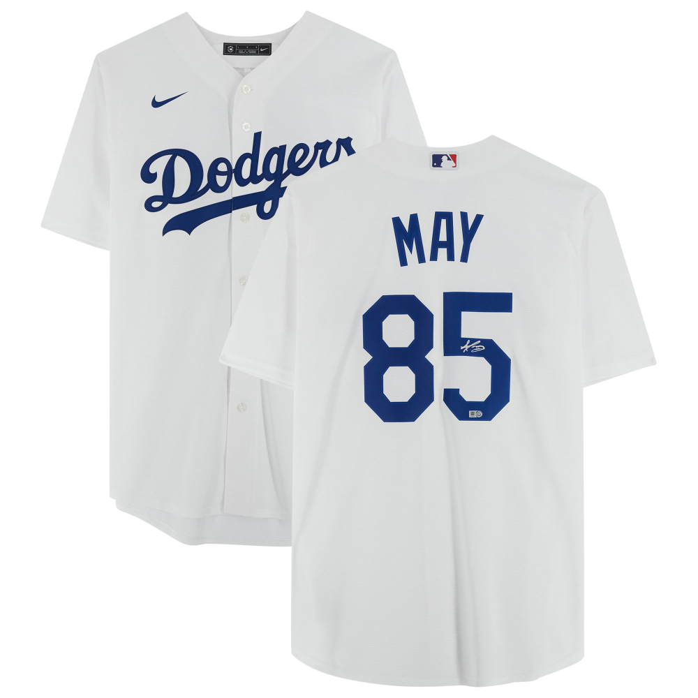 Dustin May Los Angeles Dodgers Autographed White Nike Replica Jersey ...