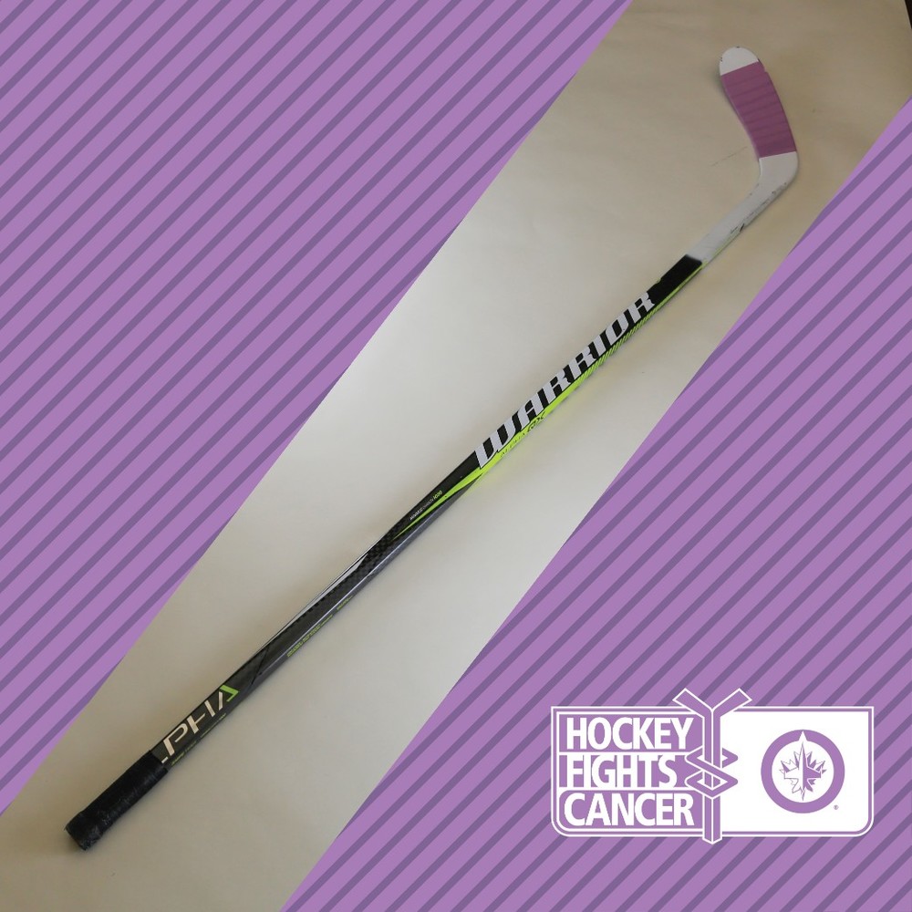 MATHIEU PERREAULT Warm Up Issued Hockey Fights Cancer Stick - NHL Auctions