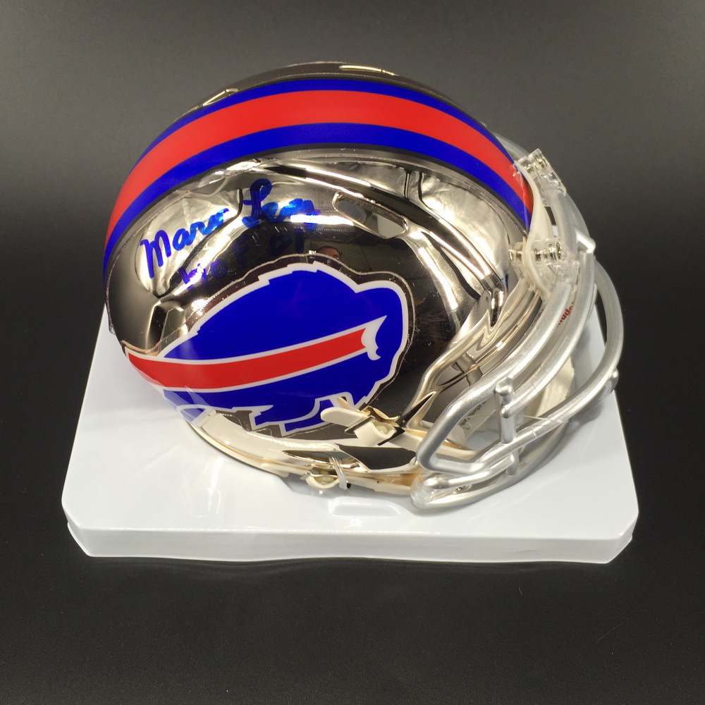 HOF - Bills Marv Levy Signed Chrome Mini Helmet | The official auction ...