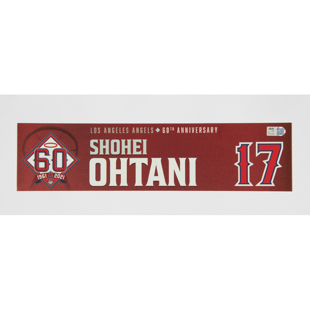 2021 Shohei Ohtani Game Used Locker Tag - 7/27/21 vs. COL | MLB Auctions