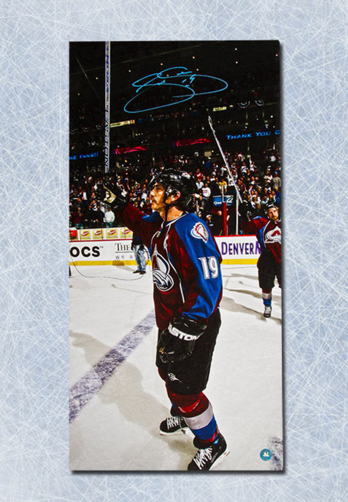 Joe Sakic Colorado Avalanche Autographed Last Playoff Game 14x28 Art ...