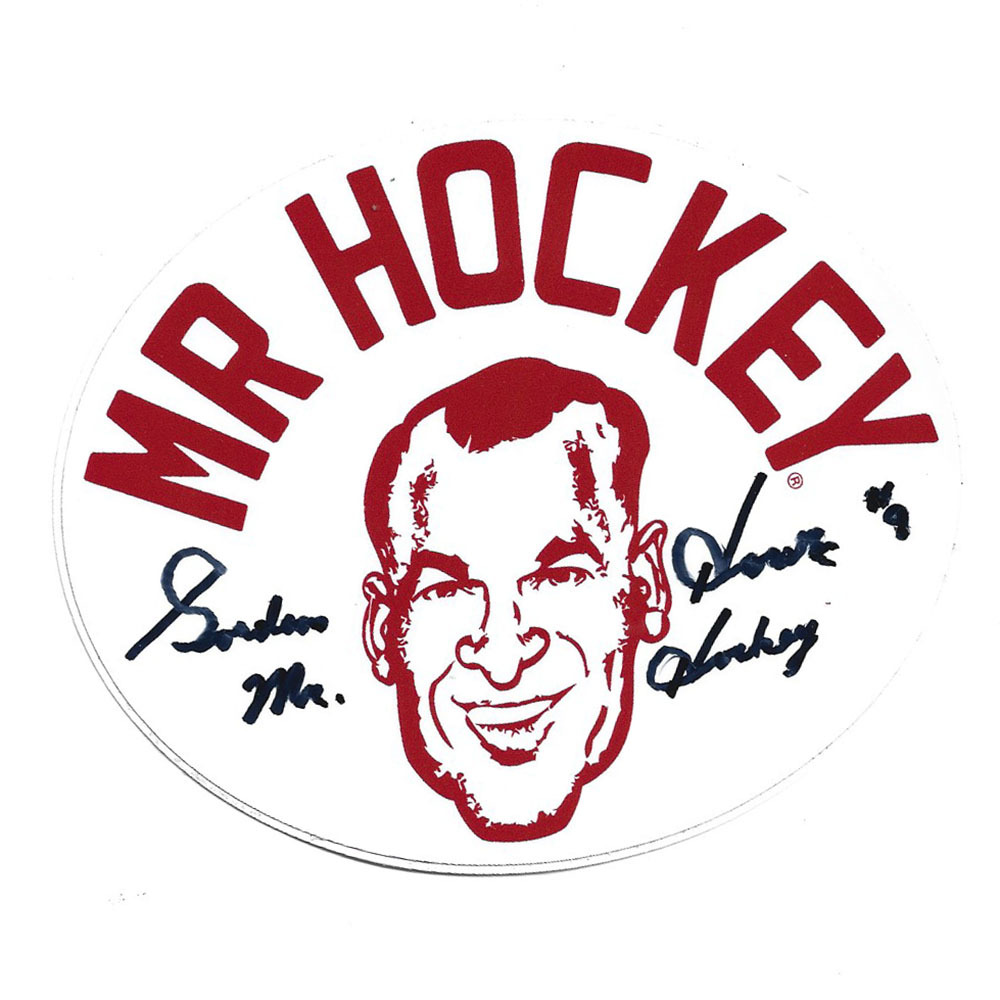 Gordie Howe Autographed Mr. Hockey Sticker - NHL Auctions