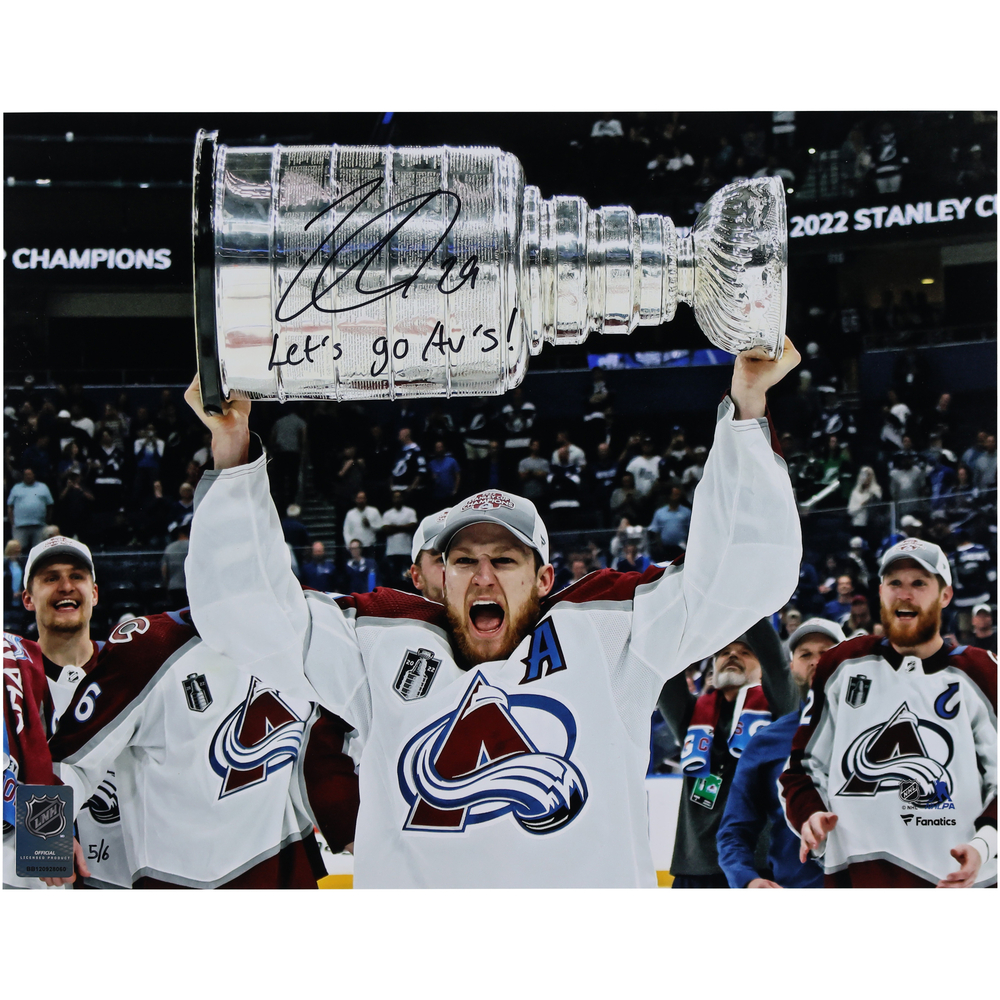 Nathan MacKinnon Colorado Avalanche Autographed 11" x 14" Raising Cup ...