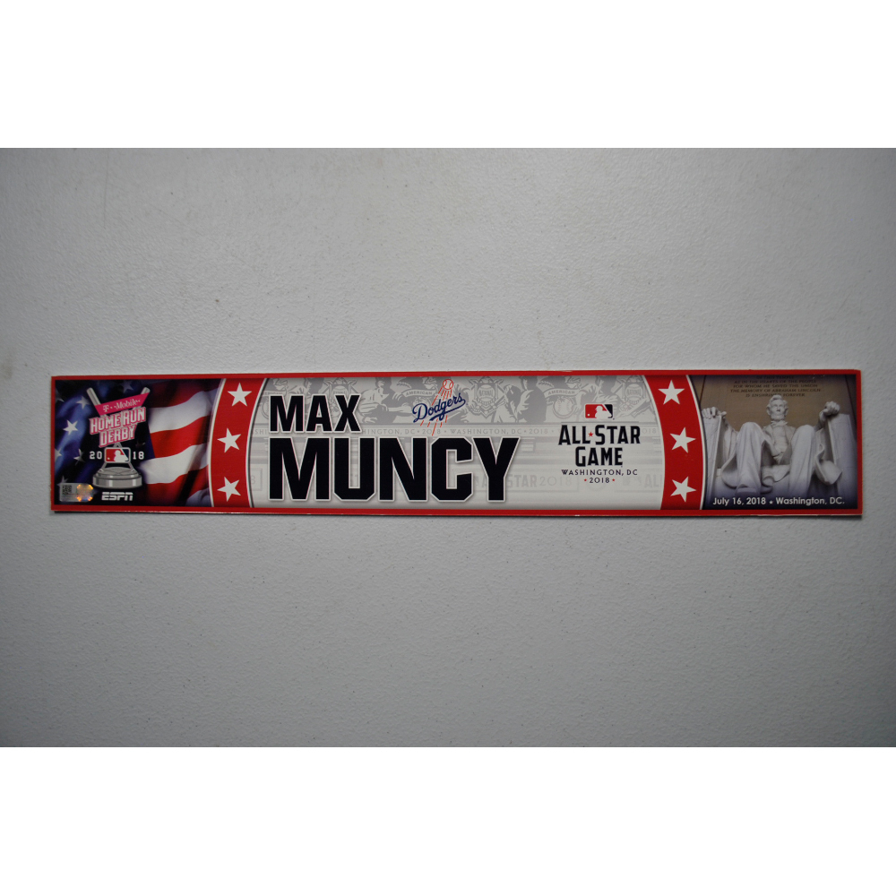 2018 Home Run Derby: Max Muncy Game Used Locker Tag | MLB Auctions