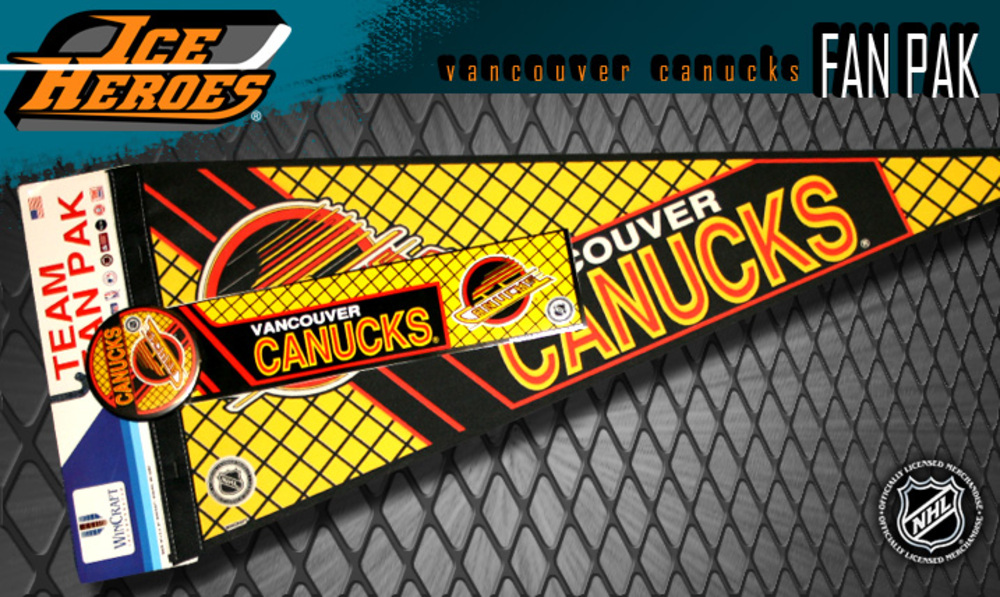 Vintage NHL Official VANCOUVER CANUCKS Fan Pack - Pennant, Bumper ...