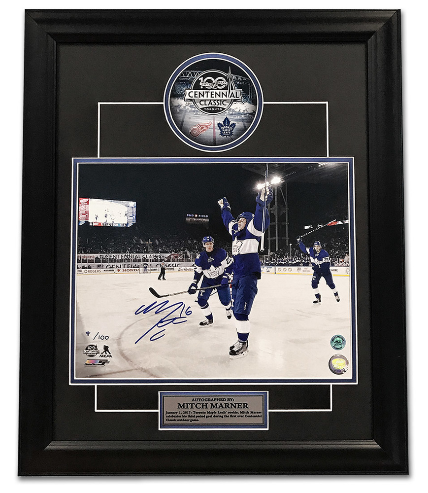 Mitch Marner Toronto Maple Leafs Signed 2017 Centennial Classic 23x19 ...