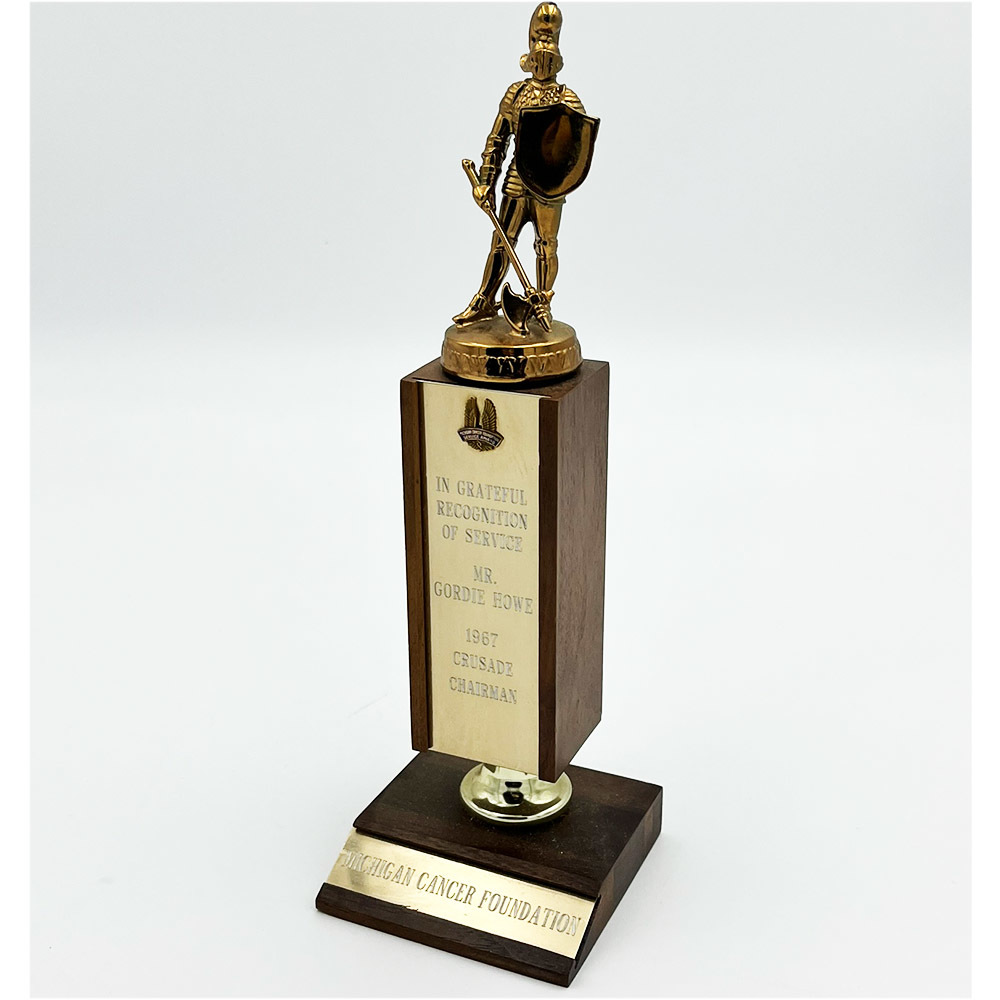 Gordie Howe's 1967 Michigan Cancer Foundation Trophy - NHL Auctions