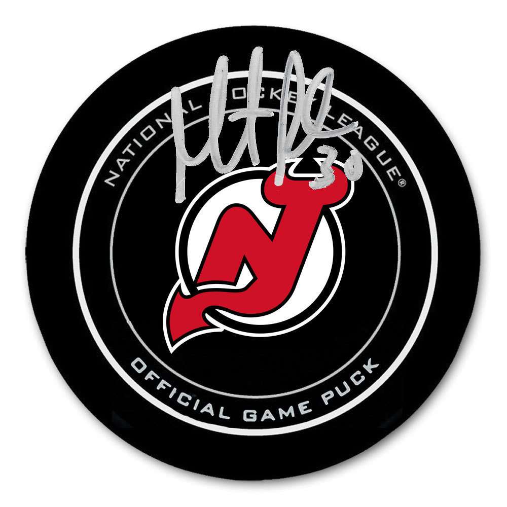 Martin Brodeur New Jersey Devils Autographed Official Game Puck - NHL ...