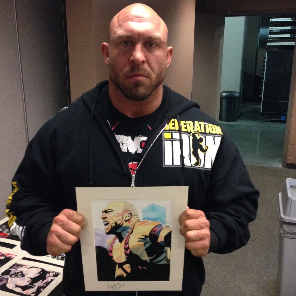 Ryback Signed Painting by Rob Schamberger | WWE Auction
