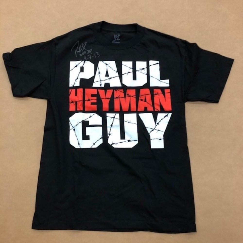 Paul Heyman SIGNED "Paul Heyman Guy" Authentic T-Shirt (WM29 ...
