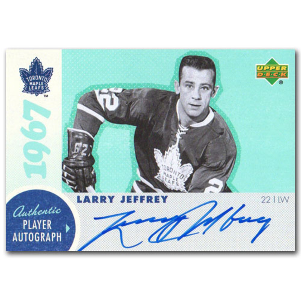 Larry Jeffrey Autographed Commemorative 1967 Toronto Maple Leafs Upper ...