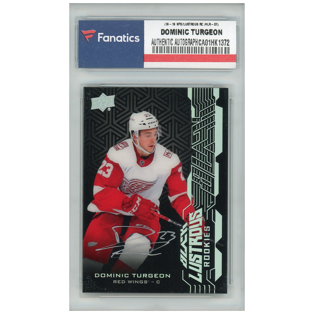 Dominic Turgeon Detroit Red Wings Autographed 2018-19 Upper Deck SPx UD ...