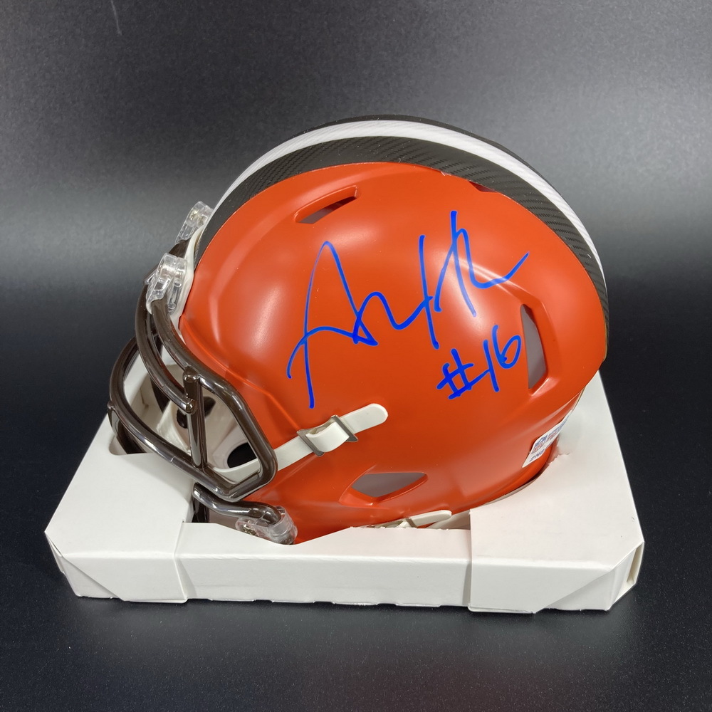NFL - Browns Andrew Hawkins Signed Mini Helmet | The official auction ...