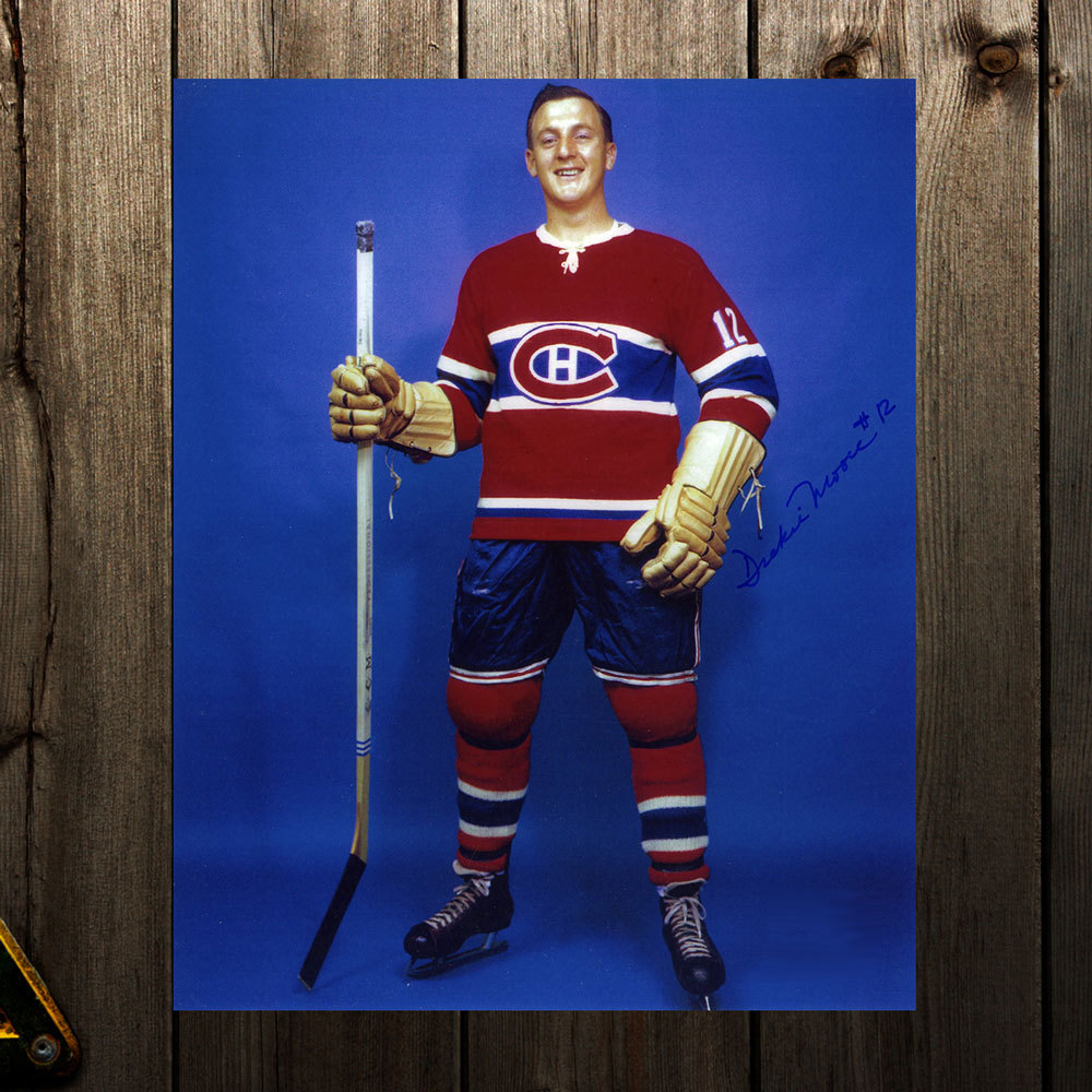 Dickie Moore Montreal Canadiens Autographed 8x10 with HOF inscription ...