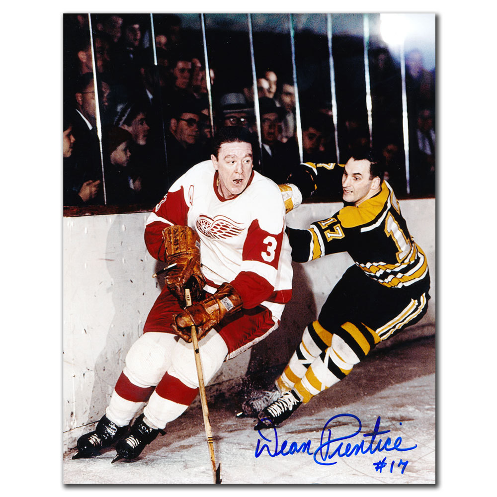 Dean Prentice Boston Bruins vs. Marcel Pronovost Autographed 8x10 - NHL ...