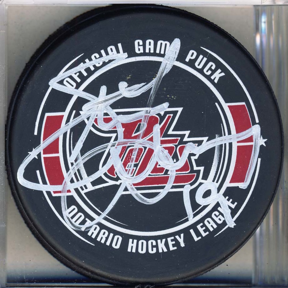 Steve Yzerman Peterborough Petes Autographed Game Puck *Detroit Red ...