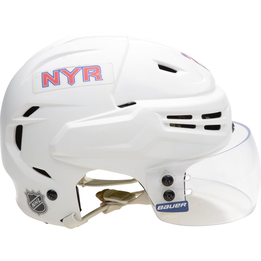 Brett Howden New York Rangers Game-Used #21 White Bauer Helmet from the ...