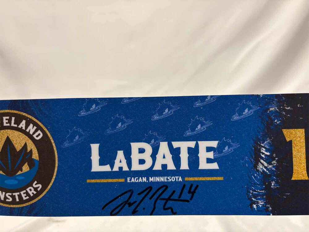 AHL Authentic - 2024-25 Cleveland Monsters Locker Room Nameplate Signed ...