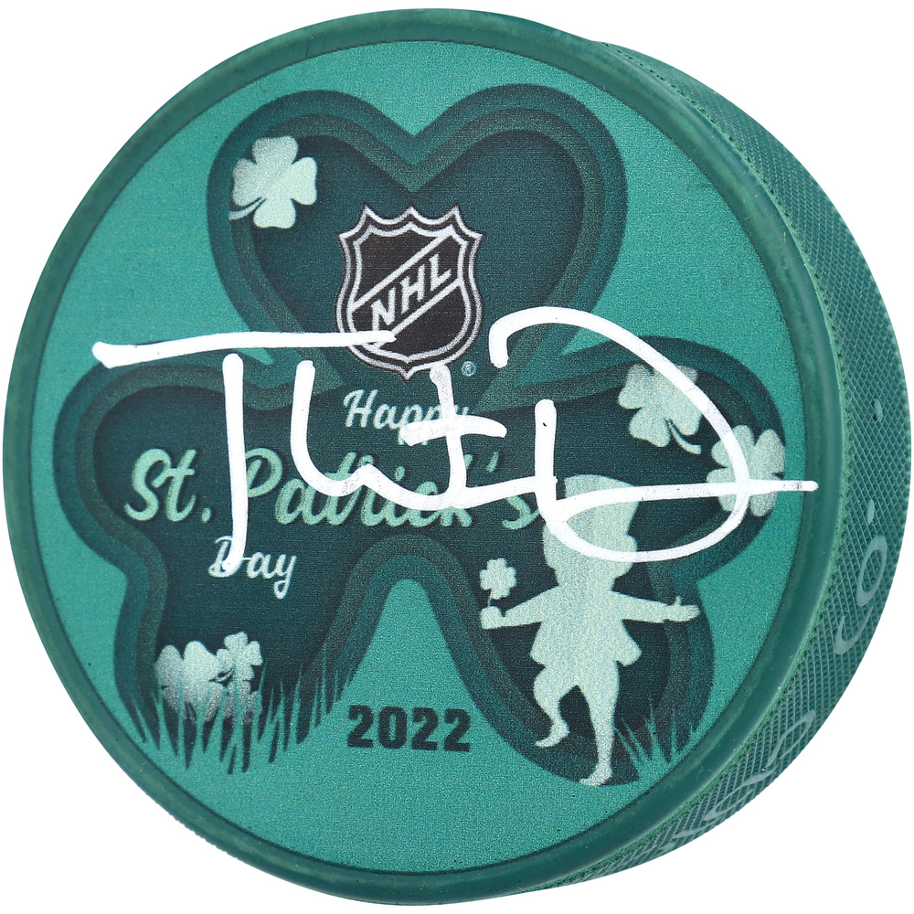 Thatcher Demko Vancouver Canucks Autographed St. Patrick's Day Logo ...
