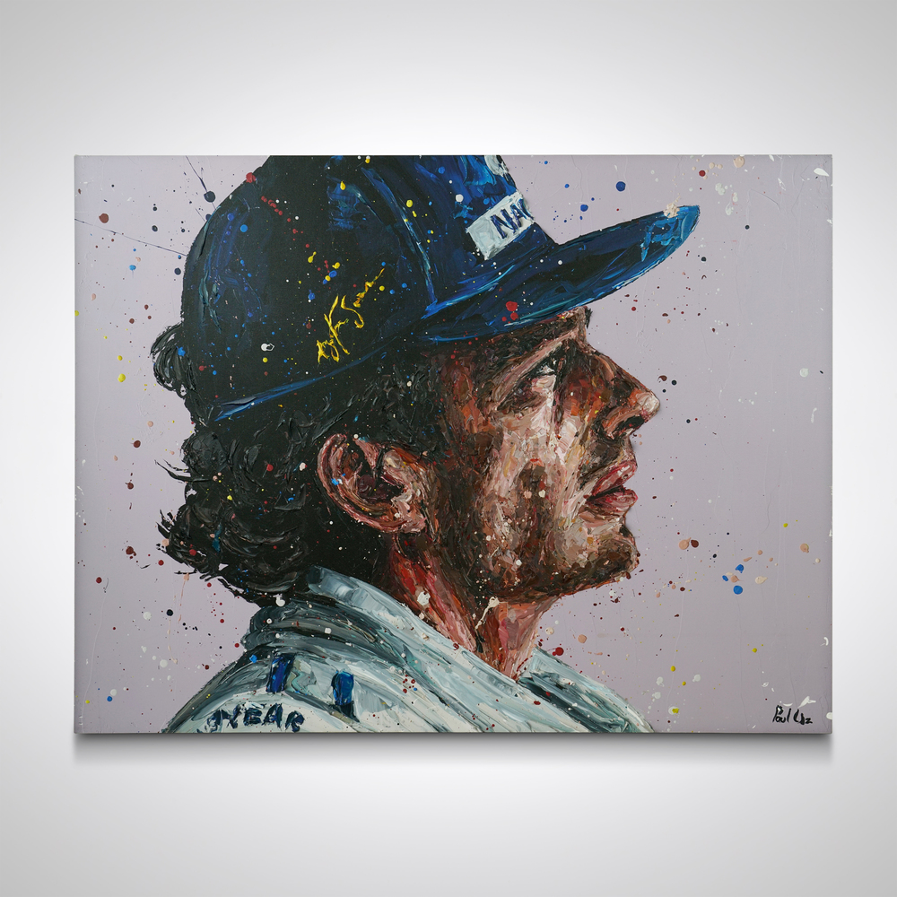 Ayrton Senna 1994 Hand Embellished Canvas - Paul Oz | F1 Authentics
