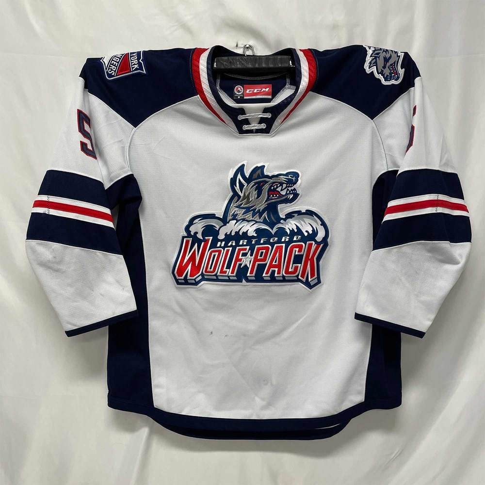 AHL Authentic - 2022-23 Hartford Wolf Pack White Playoff Jersey Worn by ...