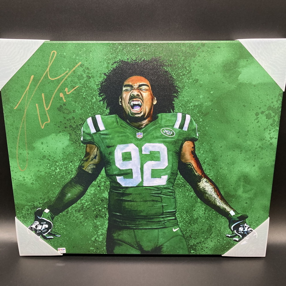 Jets - Leonard Williams Signed Canvas Print | The official auction site ...