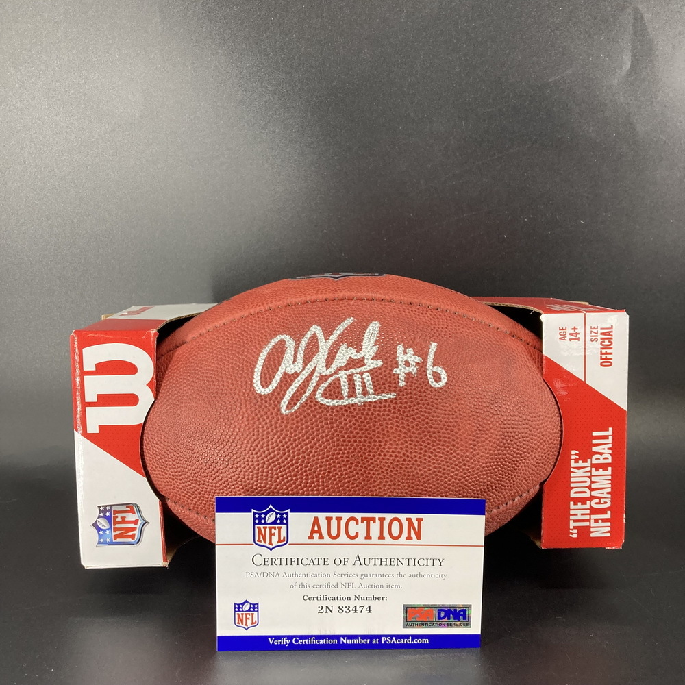 NFL - Raiders A.J Cole Signed Authentic Football | The official auction ...