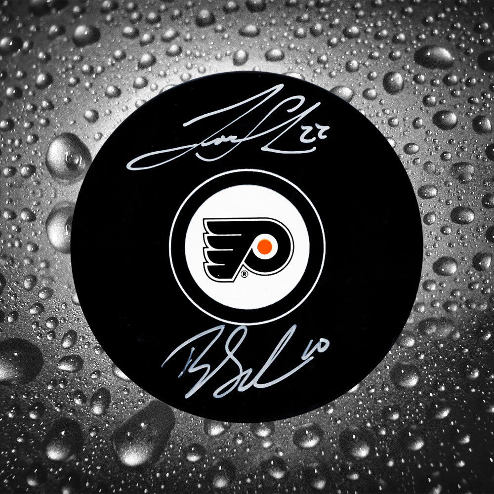 Luke & Brayden Schenn Philadelphia Flyers Dual Autographed Puck - NHL ...