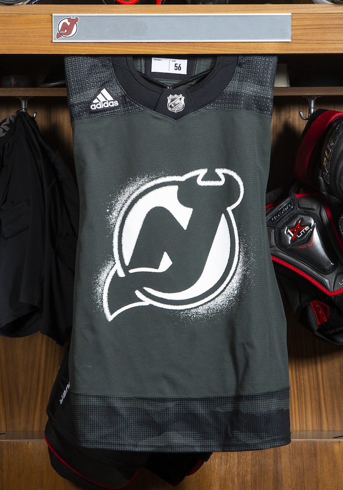 Connor Carrick Autographed 2020-21 Military Inspired Camo Warm-Up ...