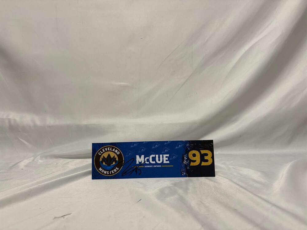 AHL Authentic - 2024-25 Cleveland Monsters Locker Room Nameplate Signed ...