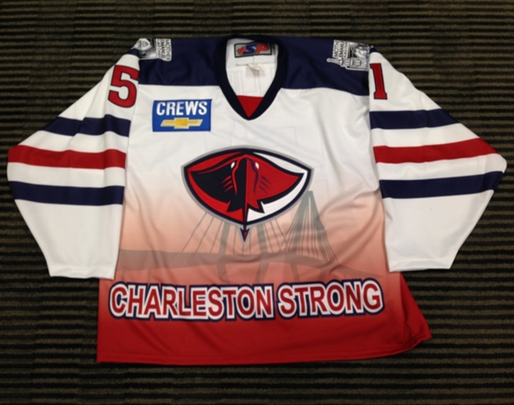 Brett Cameron - South Carolina Stingrays - Charleston Strong Game-Worn ...