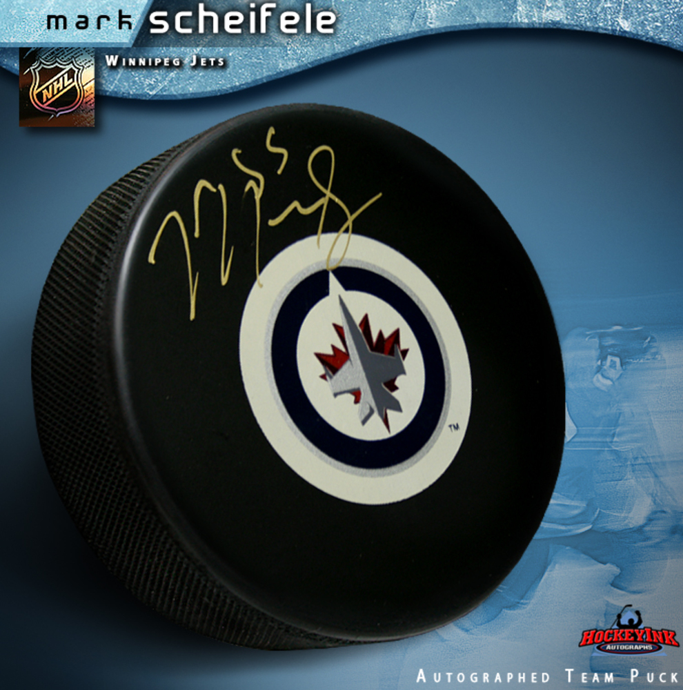 MARK SCHEIFELE Signed Winnipeg Jets Puck - NHL Auctions