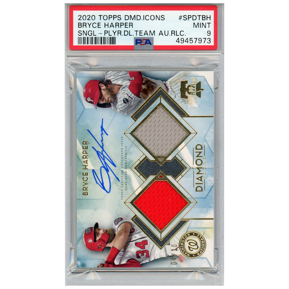 Bryce Harper Philadelphia Phillies Autographed 2020 Topps Diamond Icons ...