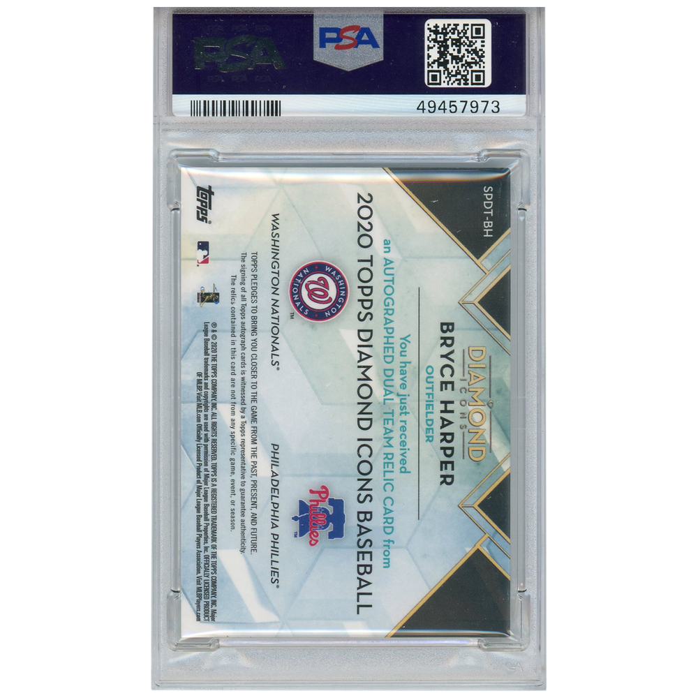 Bryce Harper Philadelphia Phillies Autographed 2020 Topps Diamond Icons ...
